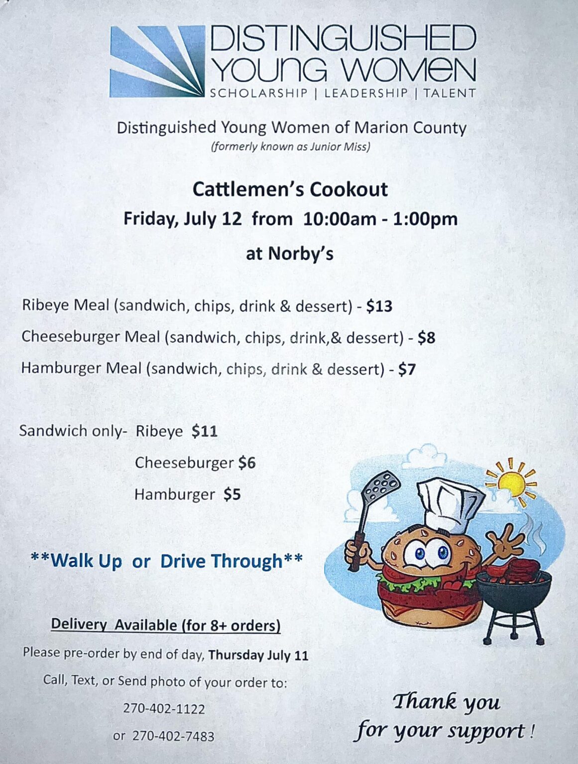 Cattleman's Cookout to benefit Distinguished Young Women Program ...