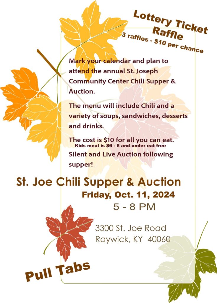 St. Joe Community Center Chili/ Soup Supper with Silent Auction - Visit ...