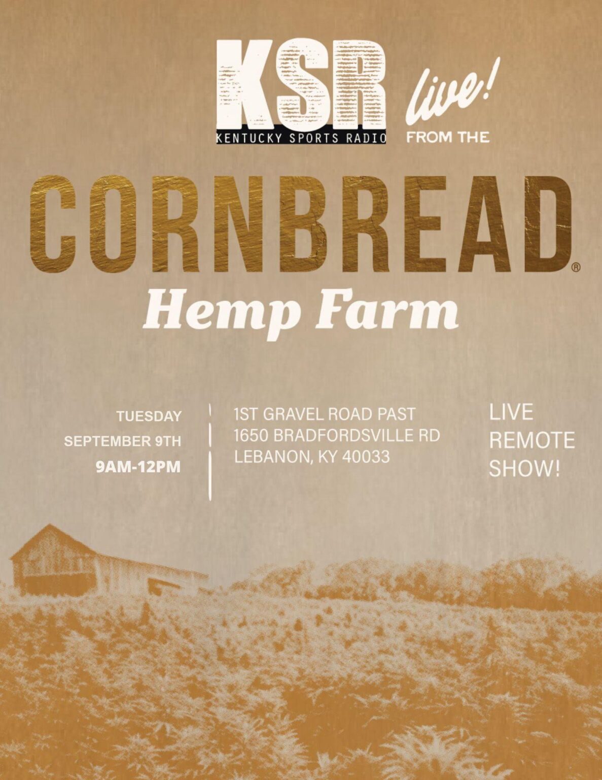 Kentucky Sports Radio at Cornbread Hemp Farm - Visit Lebanon Kentucky ...