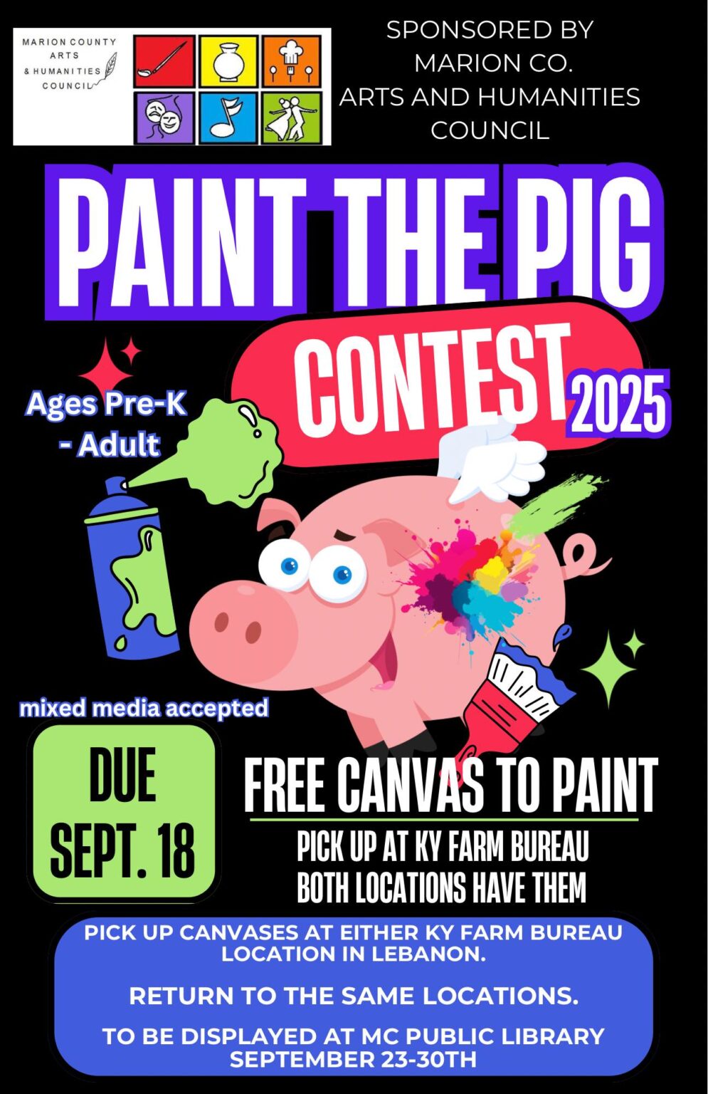 Marion County Arts Council's Paint the Pig Contest - Visit Lebanon ...