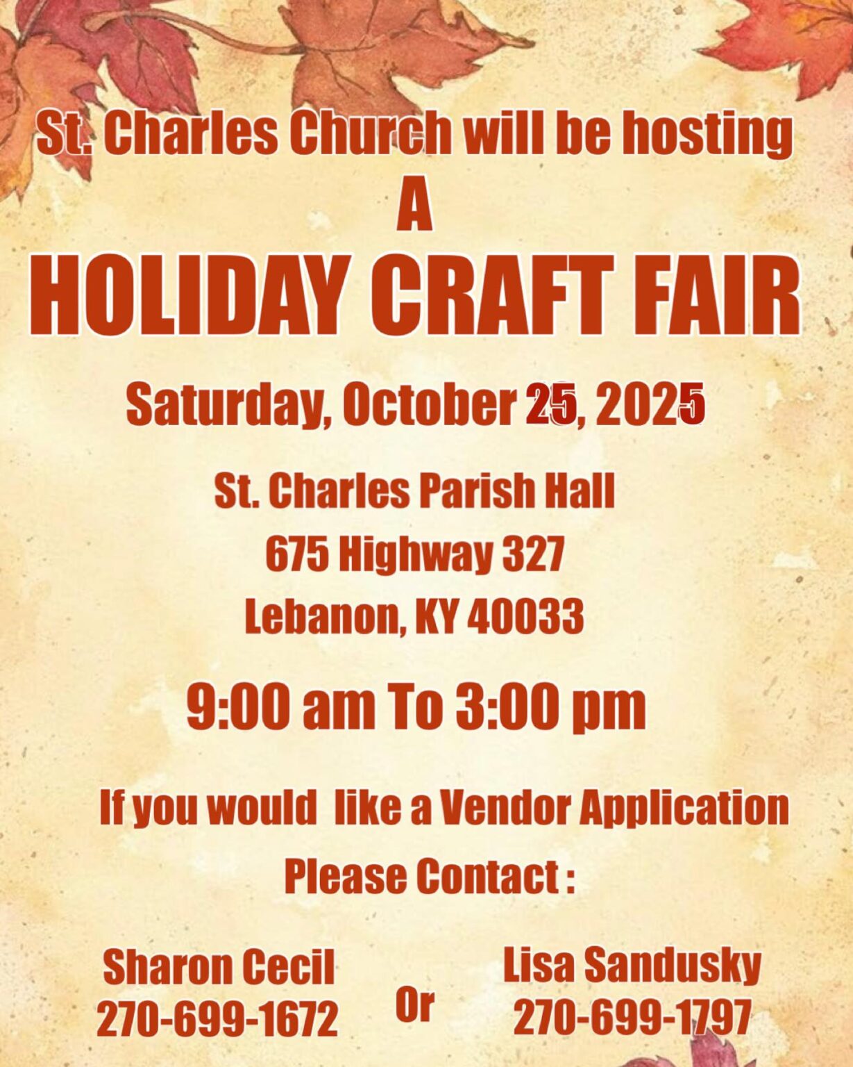 St. Charles Holiday Craft Fair - Visit Lebanon Kentucky - The Heart of ...