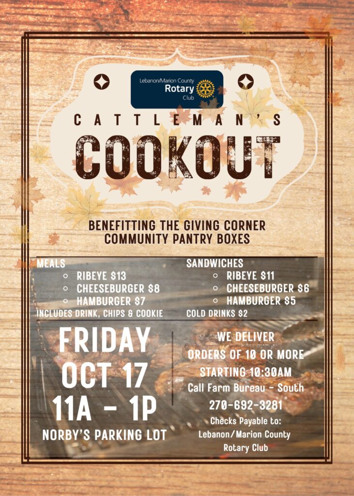 Cattleman's Cookout in Cooperation with Rotary Club - Visit Lebanon ...